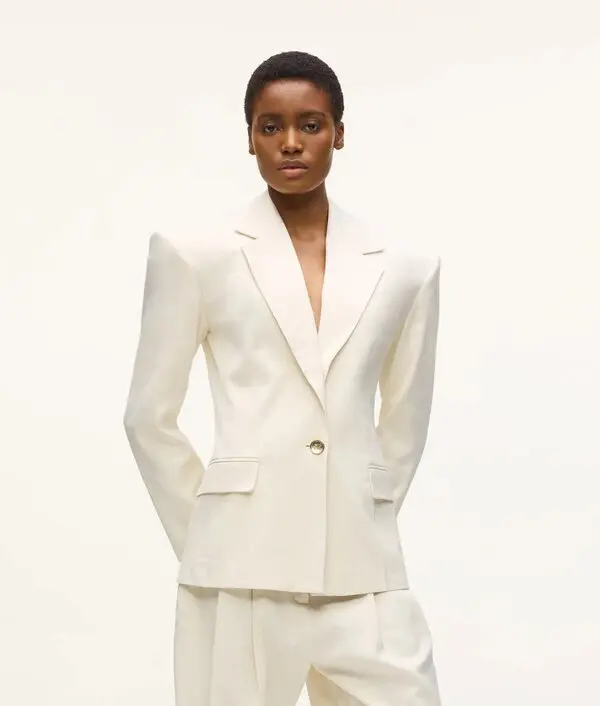 Karl Lagerfeld Structured Viscose Blend Blazer