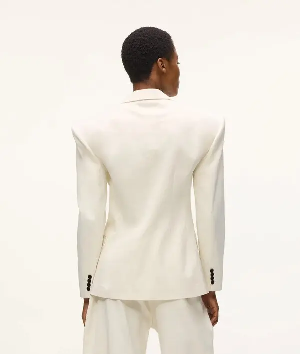 Karl Lagerfeld Structured Viscose Blend Blazer