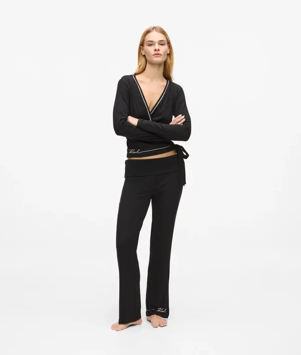 Karl Lagerfeld Signature Loungewear Flared Pants