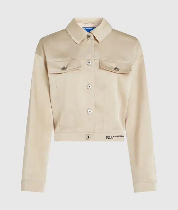 KL JEANS Jeans Satin Cut-out Cropped Jacket