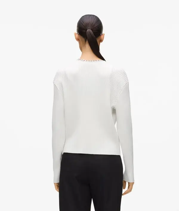 Karl Lagerfeld Chain Detail Knit Cardigan