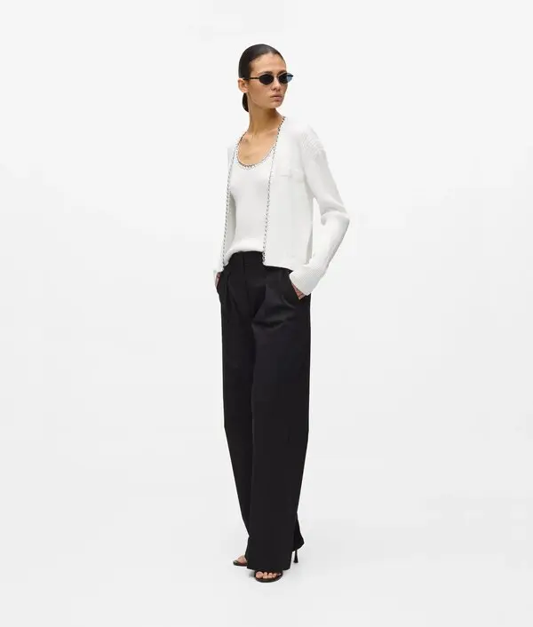 Karl Lagerfeld Chain Detail Knit Cardigan