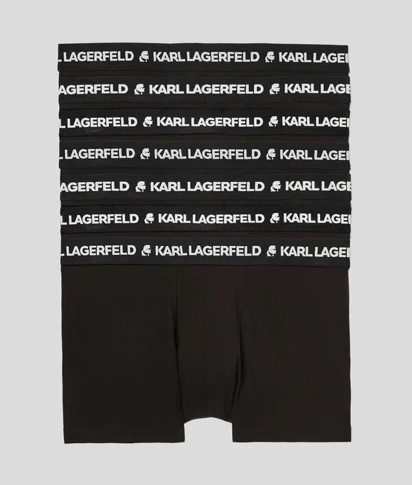 Karl Lagerfeld Set Of Seven Logo Trunks - Black