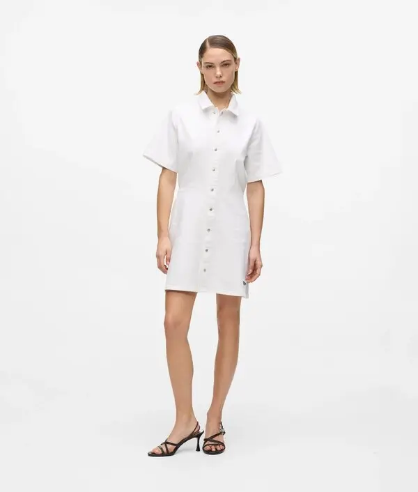 KL JEANS Jeans Shirt Dress - White Denim