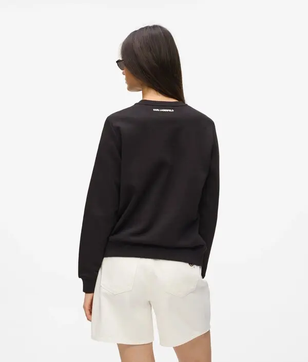 Karl Lagerfeld Ikon Rhinestone Karl & Choupette Sweatshirt