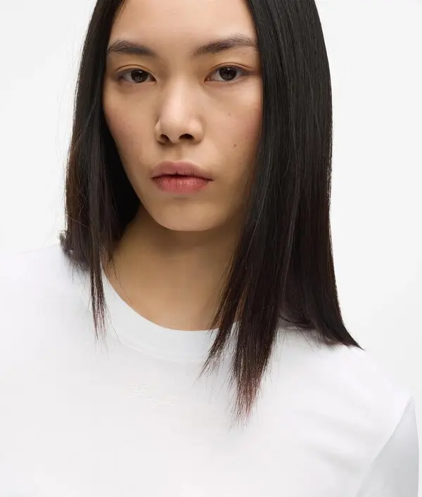 Karl Lagerfeld Signature Regular T-shirt In Organic Cotton - White