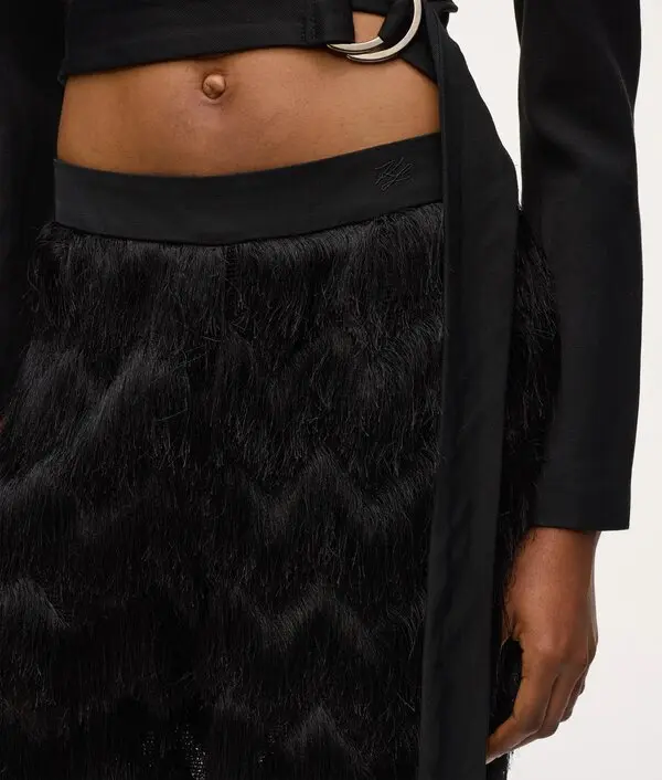 Karl Lagerfeld Wide-leg Fringed Pants