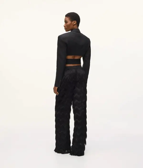 Karl Lagerfeld Wide-leg Fringed Pants