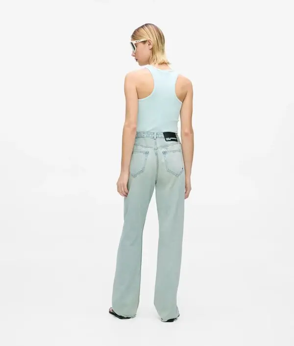 KL JEANS Light Blue High-rise Straight Leg Jeans