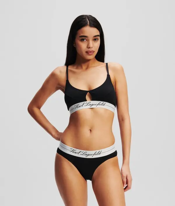 Karl Lagerfeld Hotel Karl Peephole Bra - Black