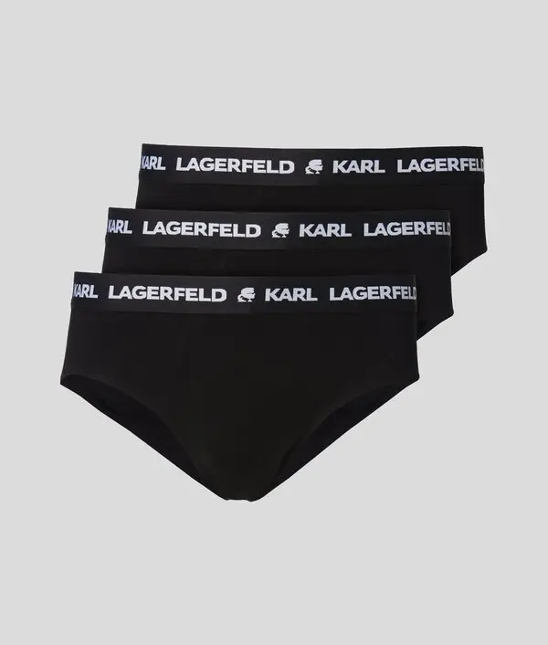 Karl Lagerfeld Logo Briefs – 3-pack - Black