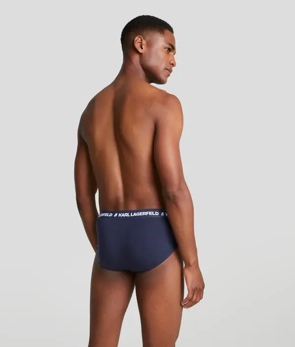 Karl Lagerfeld Logo Briefs – 3-pack - Black/white/navy