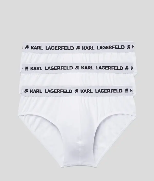 Karl Lagerfeld Logo Briefs – 3-pack - White