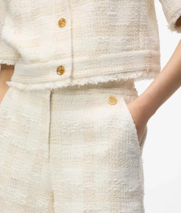 Karl Lagerfeld Bouclé Bermuda Shorts