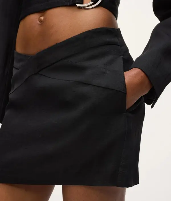 Karl Lagerfeld Mini Skort With X-panel Construction