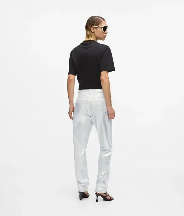 KL JEANS Jeans Metallic Coated Tapered Mom Jeans