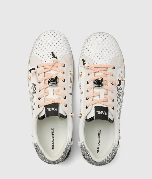 KL JEANS Karl Quote Studded Sneakers
