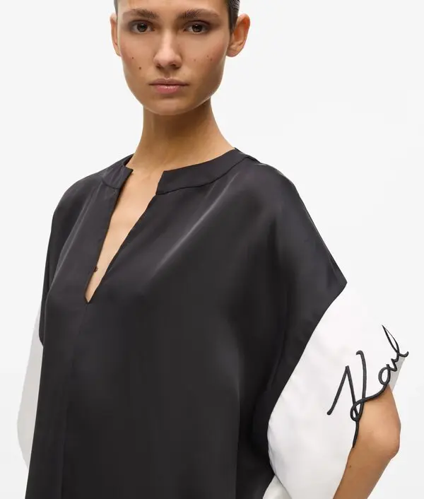 Karl Lagerfeld Signature Wide Sleeve Dress