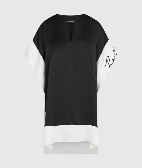 Karl Lagerfeld Signature Wide Sleeve Dress