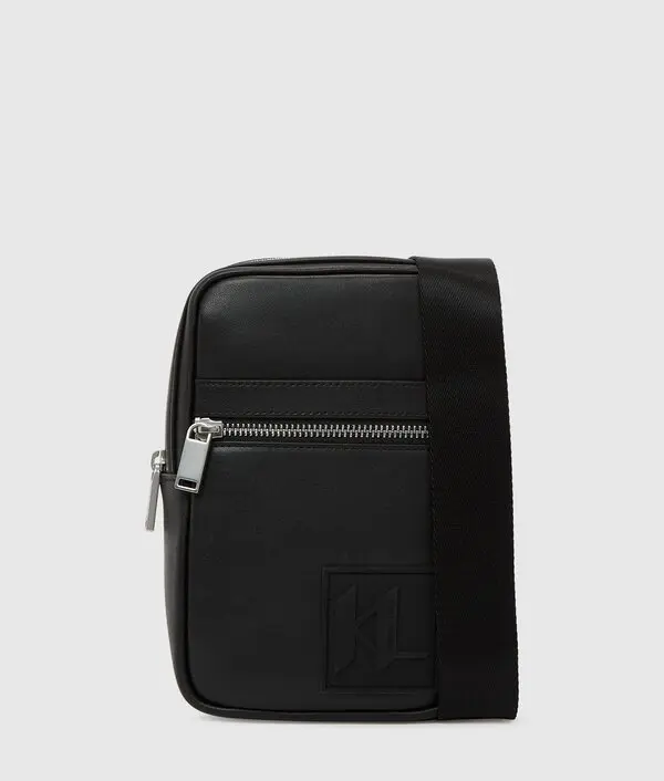 Karl Lagerfeld Monogram Patch Slingbag - Black