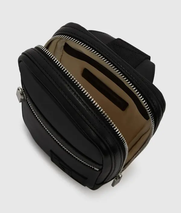 Karl Lagerfeld Monogram Patch Sling Bag - Black