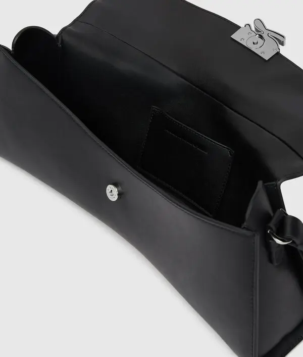 Karl Lagerfeld K/autograph Twist Elongated Shoulder Bag - Black/white