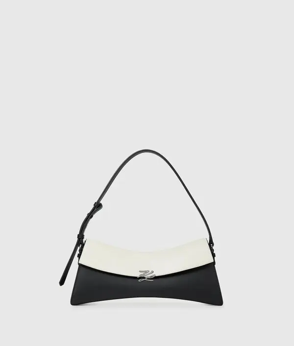 Karl Lagerfeld K/autograph Twist Elongated Shoulder Bag - Black/white