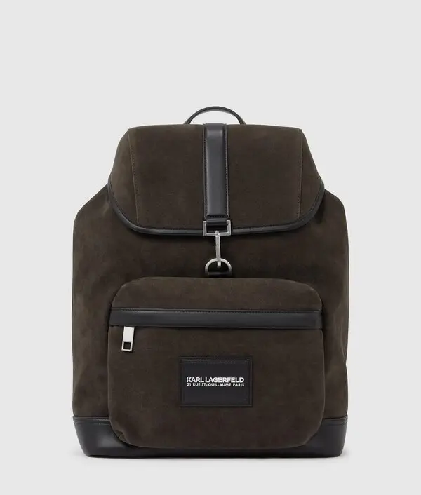 Karl Lagerfeld K/traveller Faux Suede Backpack - Fudge