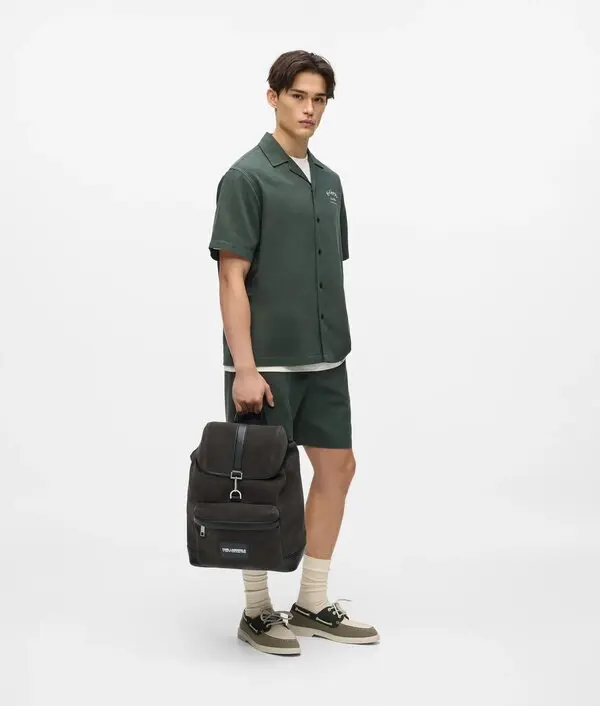 Karl Lagerfeld K/traveller Faux Suede Backpack