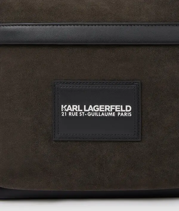 Karl Lagerfeld K/traveller Faux Suede Backpack