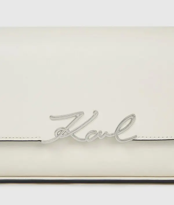 Karl Lagerfeld Elongated Shoulder Bag - Off White