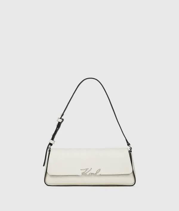 Karl Lagerfeld Elongated Shoulder Bag - Off White