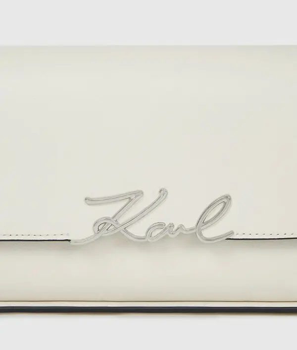 Karl Lagerfeld K/signature Elongated Shoulder Bag - Off White