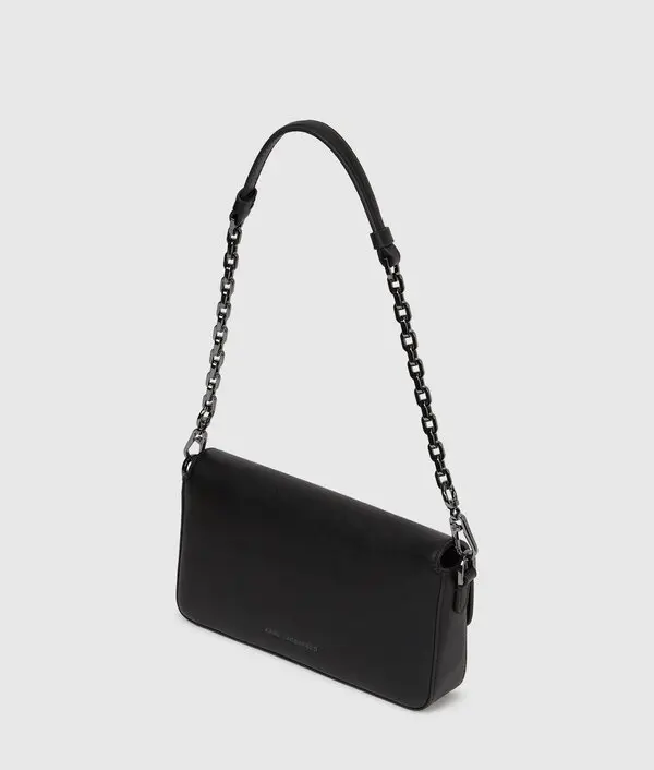 Karl Lagerfeld K/signature Small Chain Shoulder Bag - Black-gunmetal