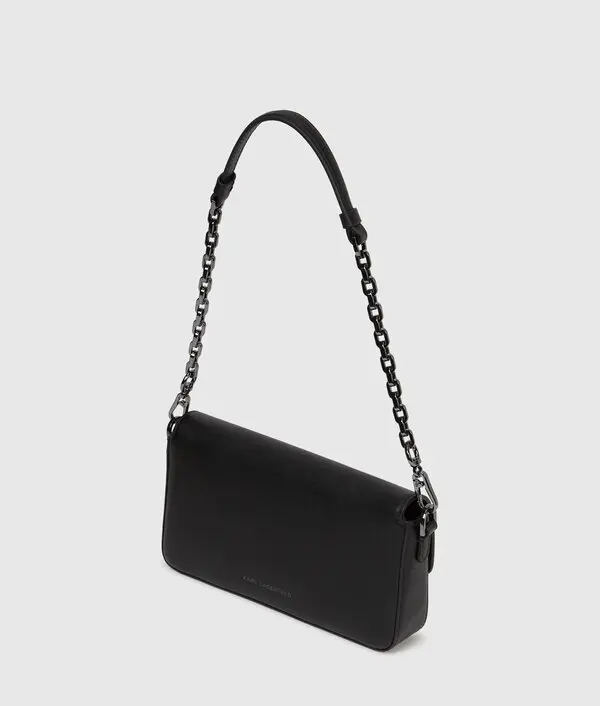 Karl Lagerfeld K/signature Small Chain Shoulder Bag - Black-gunmetal