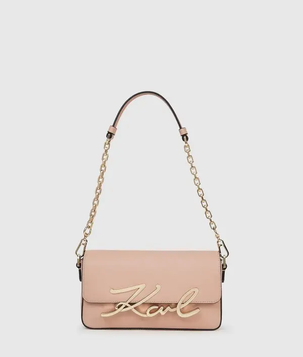 Karl Lagerfeld K/signature Small Chain Shoulder Bag - Pink