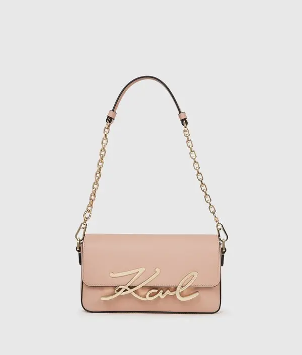 Karl Lagerfeld K/signature Small Chain Shoulder Bag - Pink