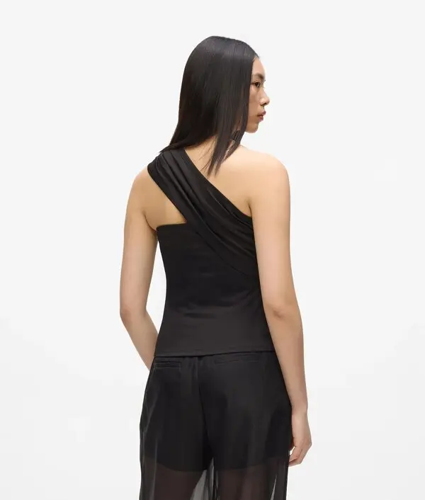 Karl Lagerfeld Draped One-shoulder T-shirt