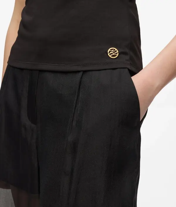 Karl Lagerfeld Draped One-shoulder T-shirt