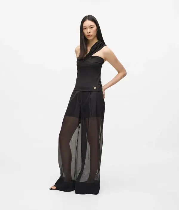 Karl Lagerfeld Draped One-shoulder T-shirt