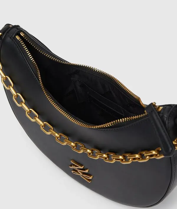 Karl Lagerfeld K/autograph Moon Chain Shoulder Bag - Black/gold