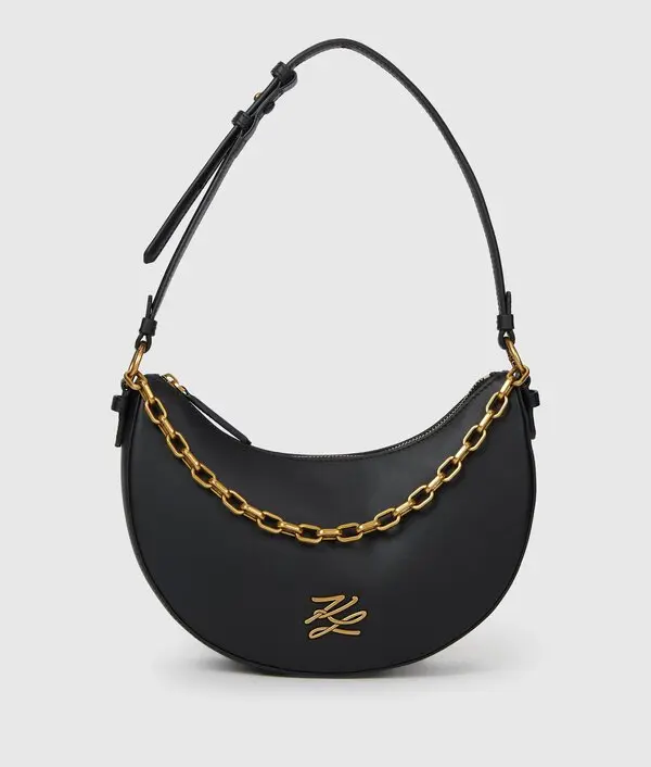 Karl Lagerfeld K/autograph Moon Chain Shoulder Bag - Black/gold