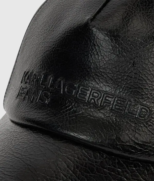 KL JEANS Jeans Cracked Faux-leather Cap