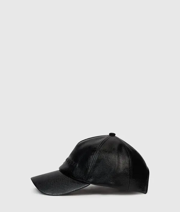 KL JEANS Jeans Cracked Faux-leather Cap