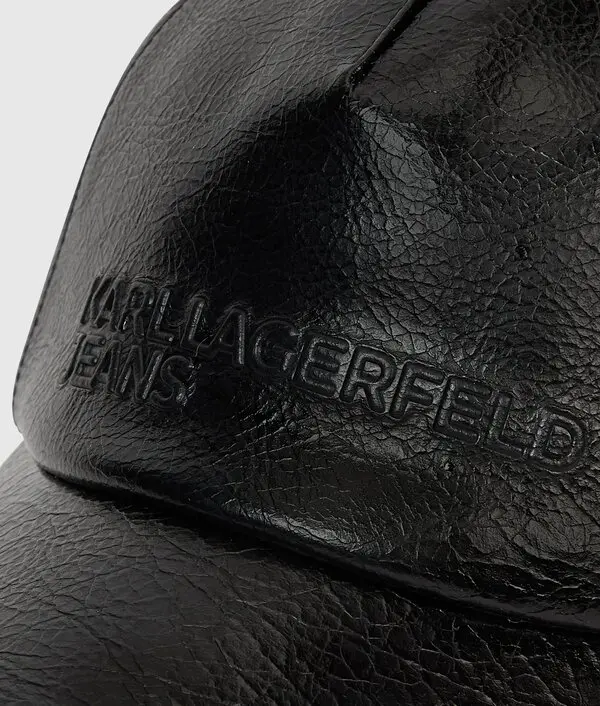 KL JEANS Jeans Cracked Faux-leather Cap