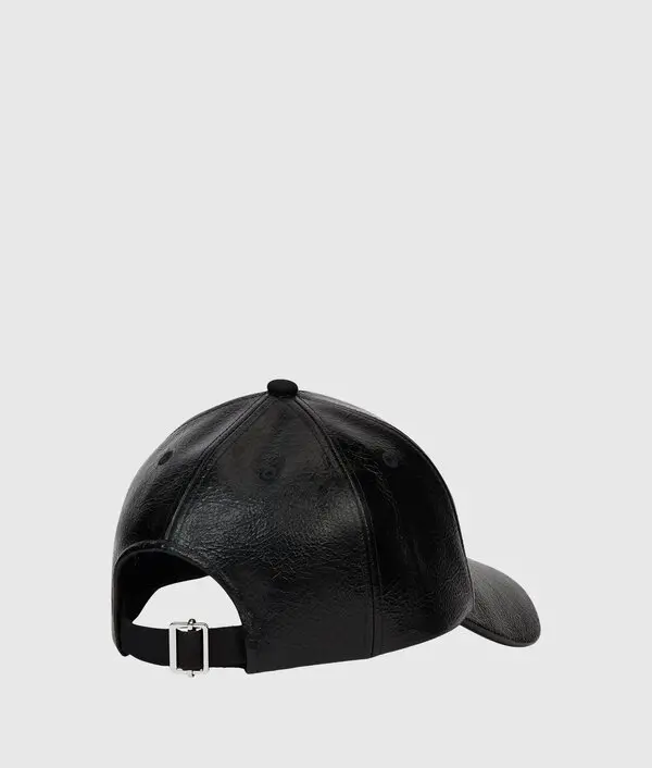 KL JEANS Jeans Cracked Faux-leather Cap