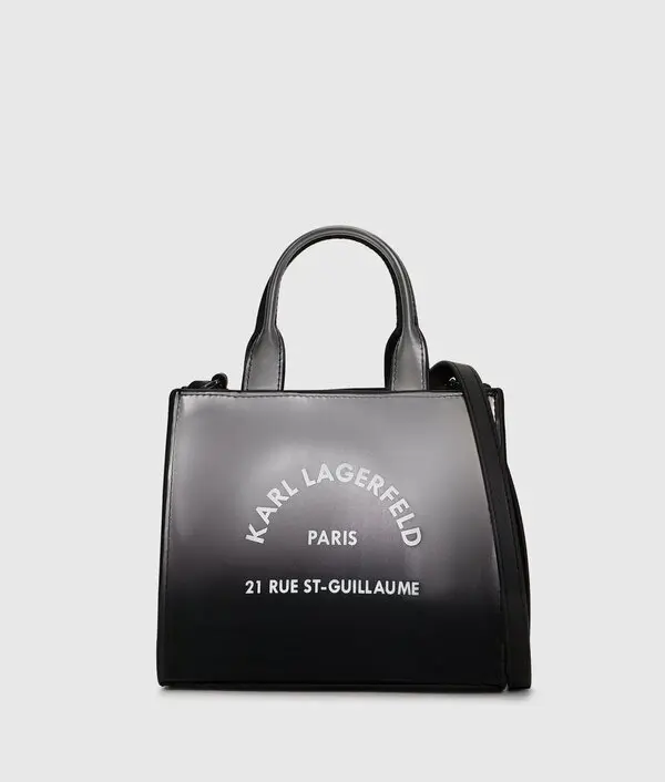 Karl Lagerfeld Rue St-guillaume Degrade Mini Tote Bag - Degrade Black Grey