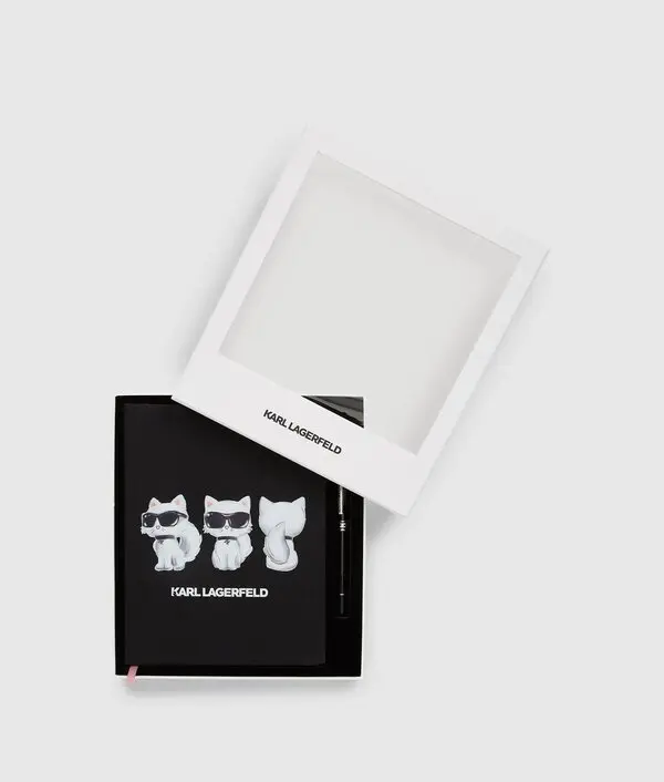 Karl Lagerfeld Ikon Choupette Notebook And Pen Set