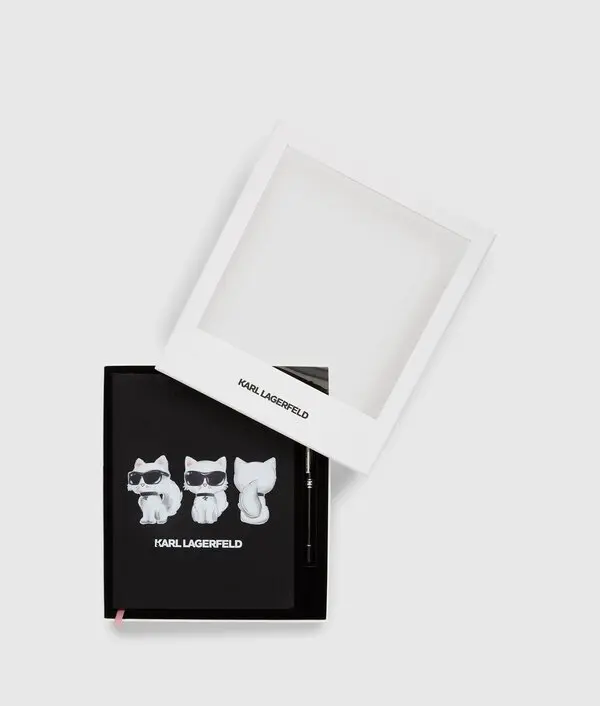Karl Lagerfeld Ikon Choupette Notebook And Pen Set