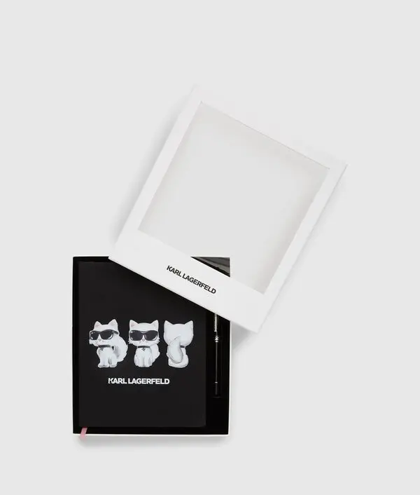 Karl Lagerfeld Ikon Choupette Notebook And Pen Set